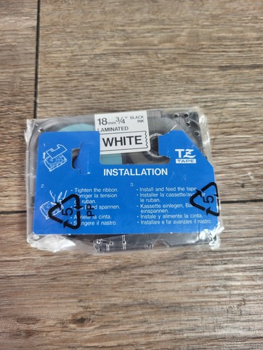 NEW Genuine Brother P-touch TZ-231 1/2" Black Print on White Tape TZ231 ...