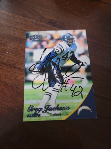 1999 PACIFIC Greg Jackson San Diego Chargers #345 Autographed Signed ...