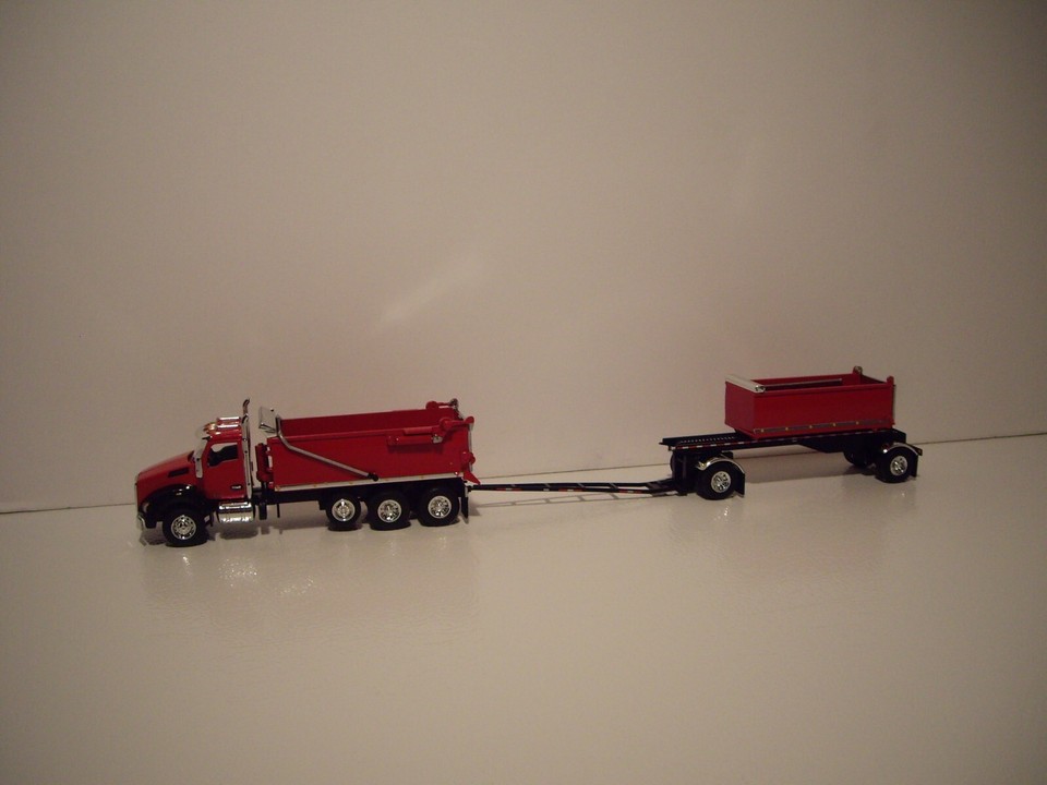 DCP FIRST GEAR 1/64 RED KENWORTH T880 TRI-AXLE ROGUE DUMP & ROGUE ...
