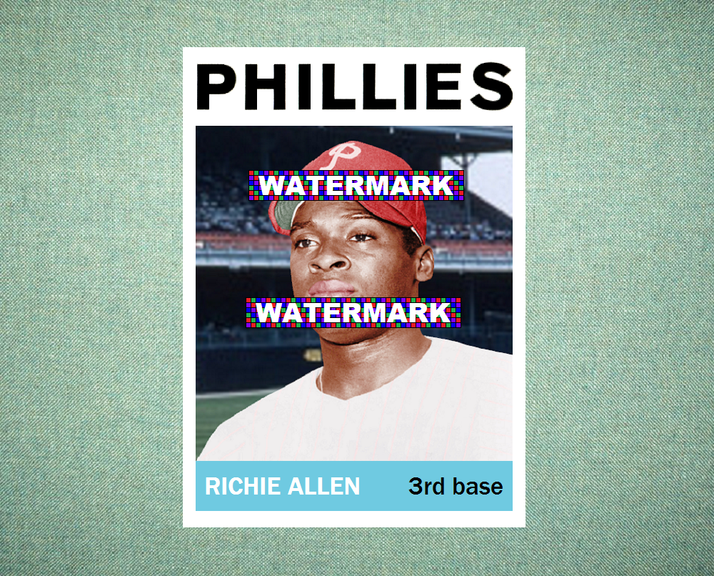 Richie Allen Philadelphia Phillies 1964 Style Custom Baseball Art Card ...