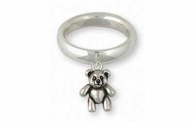 Teddy Bear Ring Jewelry Sterling Silver Handmade Teddy Bear Ring TB16 ...