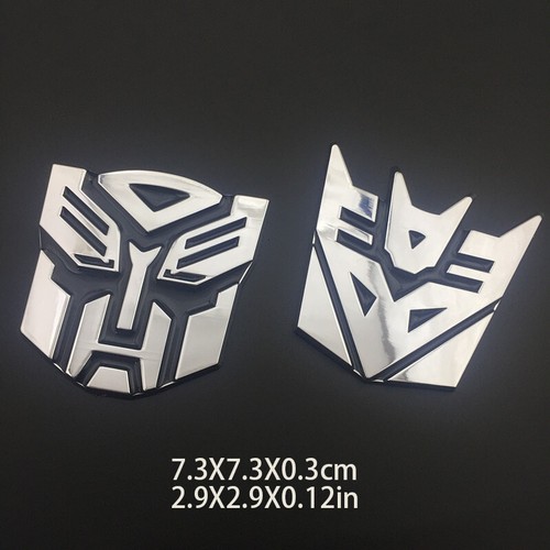 Transformers Autobots Optimus DECEPTICONS Metal Emblem Badge Decals Car ...