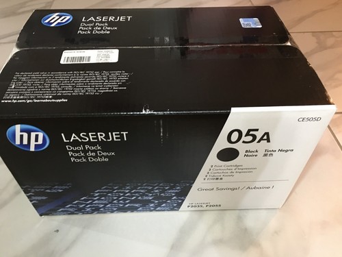 Hp Dual Pack (2-Pack) 05A (CE505D) Laserjet Toner , Black, New | eBay