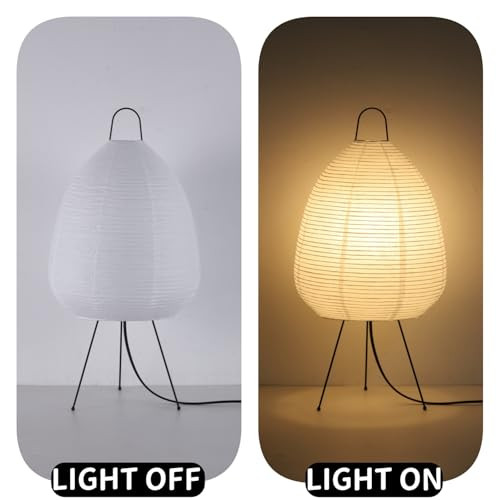 Noguchi Style Akari Floor Lamp with Washi Paper Shade, Ideal for ...