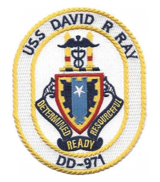 4.88" NAVY DD-971 USS DAVID R RAY EMBROIDERED PATCH | eBay