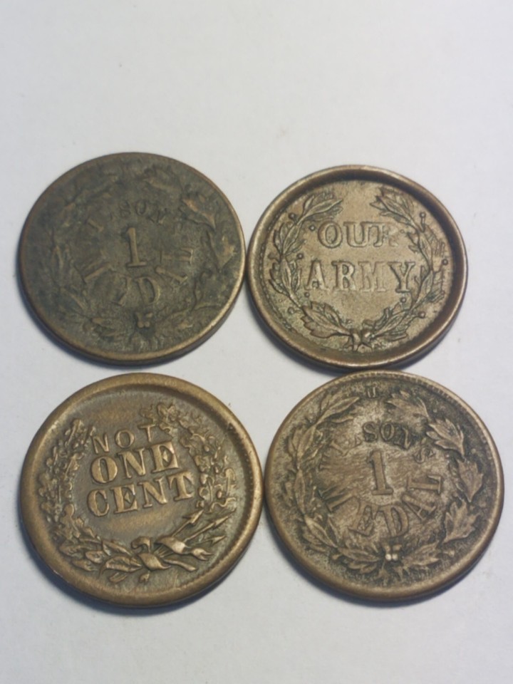 4 Patriotic 1863 Civil War Tokens | eBay
