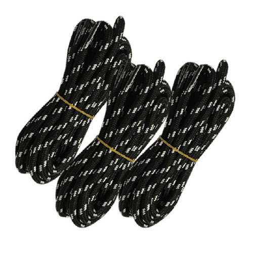 3pair 5mm Thick Heavy duty Round Hiking Work Military Boot Shoe laces ...