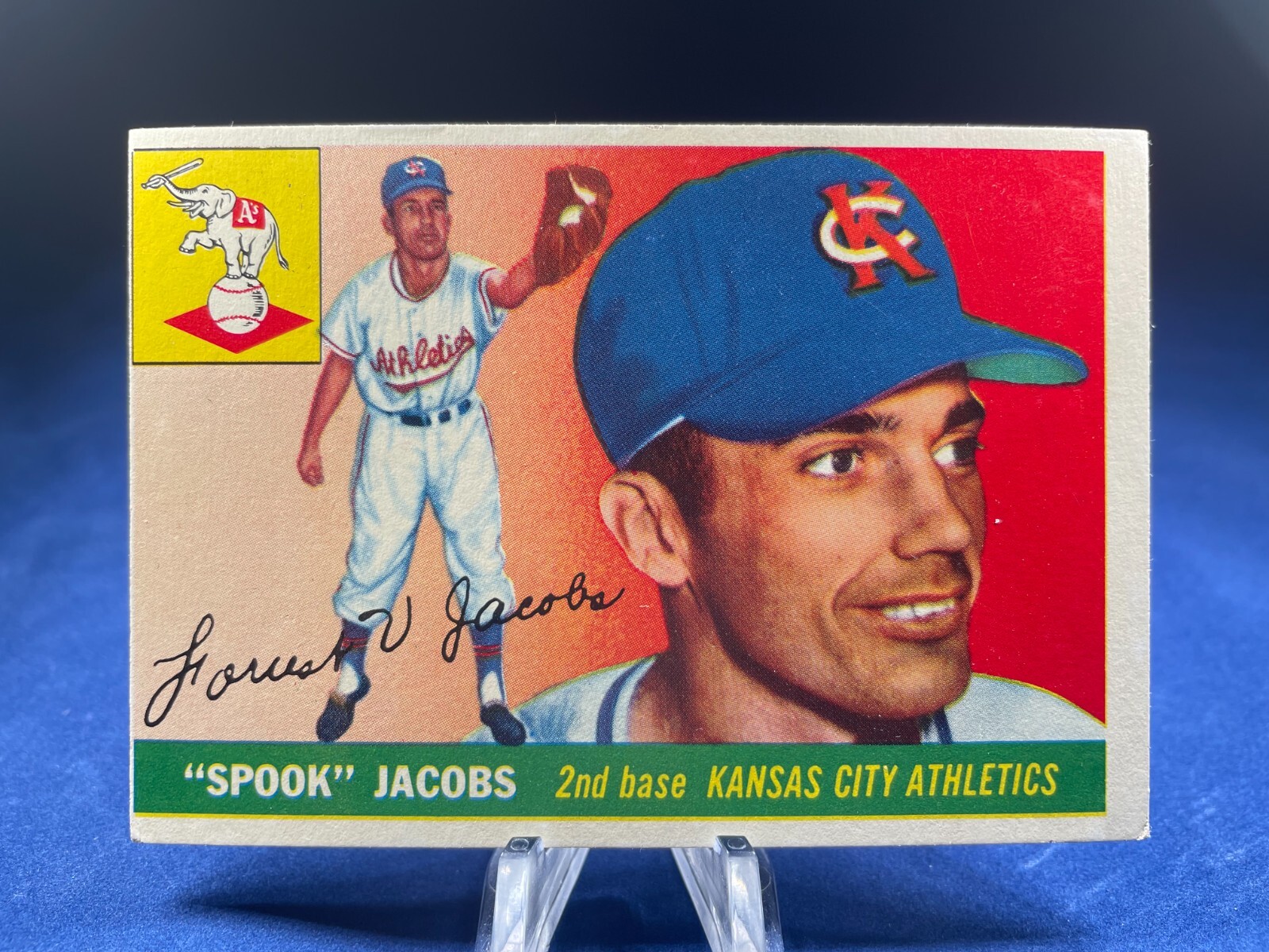 1955 Topps Baseball Card Spook Jacobs #61 Kansas City Athletics | eBay