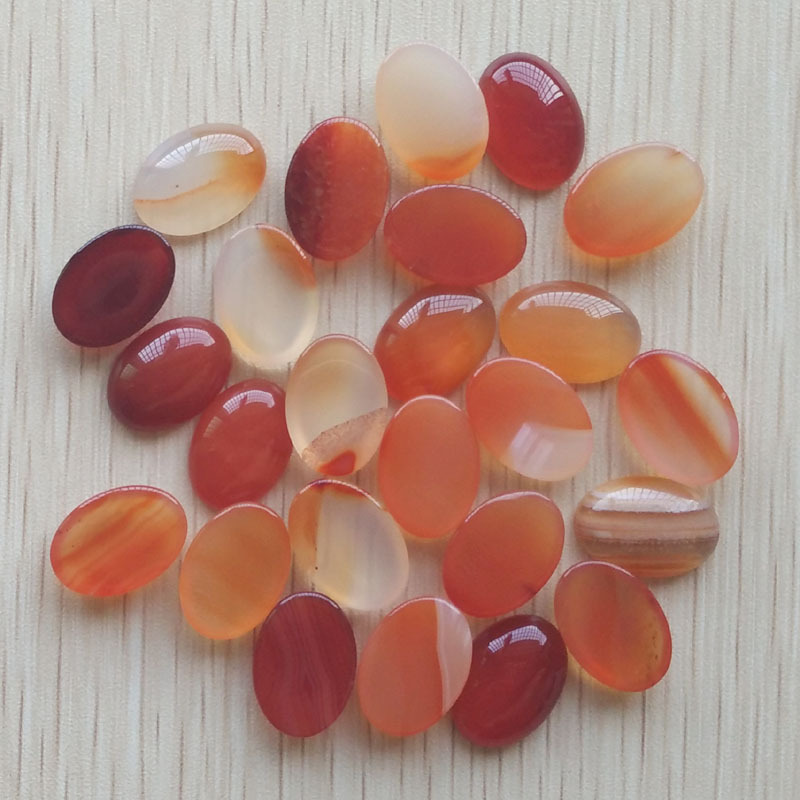 Wholesale 30pcs/lot Fashion natural red onyx Oval CAB CABOCHON beads ...