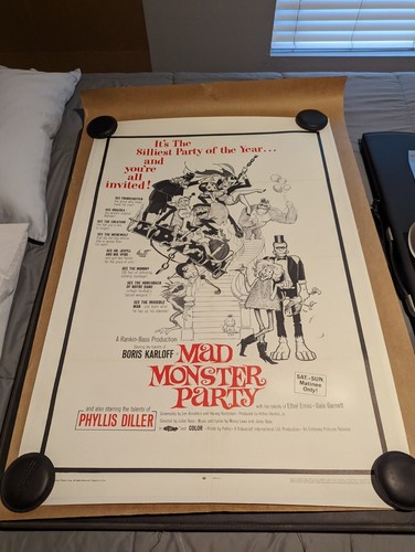 MAD MONSTER PARTY 1968 ORIGINAL 27X41 MOVIE POSTER Linen Backed | eBay