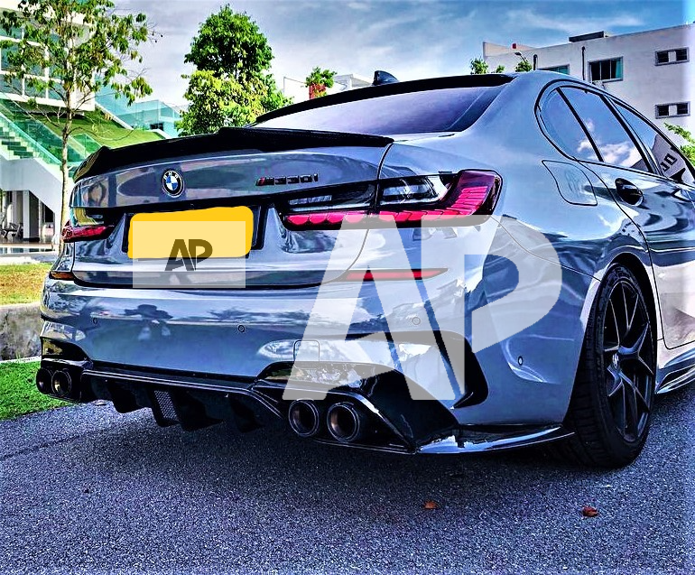 BMW 3 Series M3 G20 G80 Gloss Black Rear Boot Spoiler M4 Style Lip Wing ...