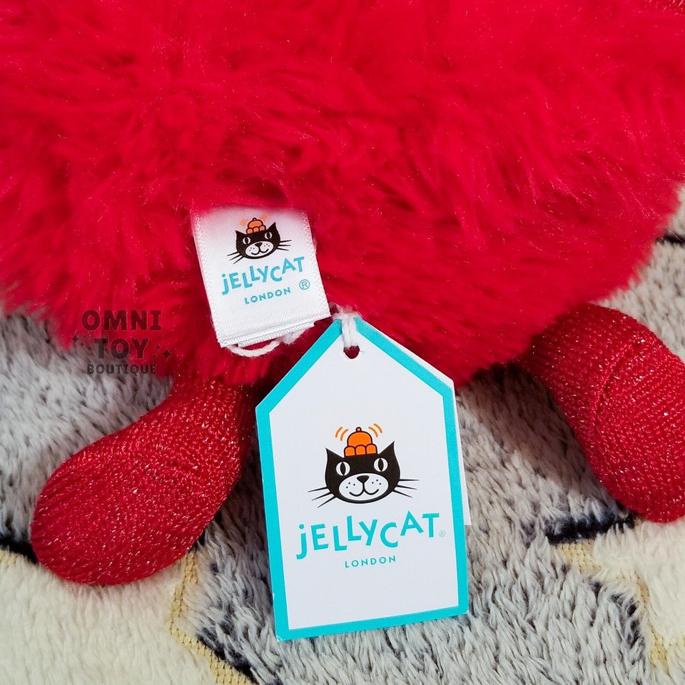 Jellycat Hugg McSnugg NWT Plush Toy Red Heart Love Romantic Valentines ...