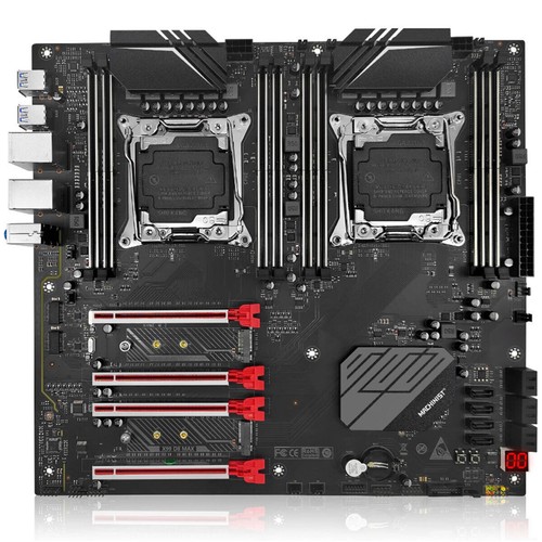 X99 Dual CPU Motherboard LGA 2011-3 Socket Dual NVME M.2 Slot 8*DDR4 ...