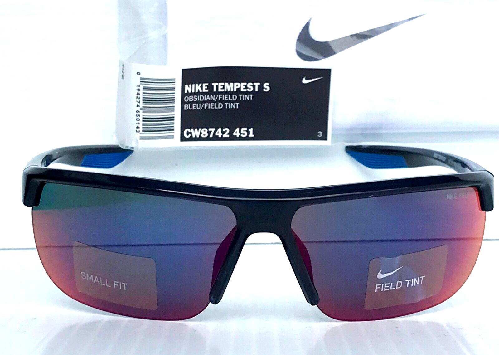 NEW NIKE TEMPEST S Obsidian Black Frame Field Tint YOUTH Sunglass ...