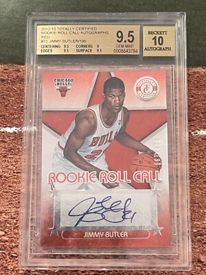 2012-13 Totally Certified Auto RC Red #73 Jimmy Butler BGS 9.5 Gem Mint ...
