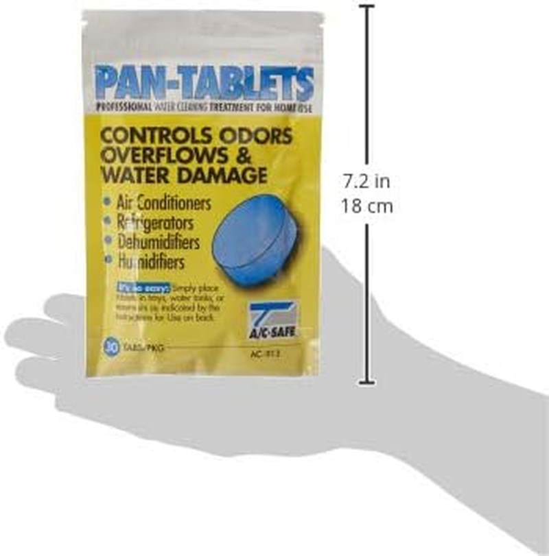 30Ct AC-Safe Tablets Cleans Scum Drain Pans & Humidifiers-Control Odor ...