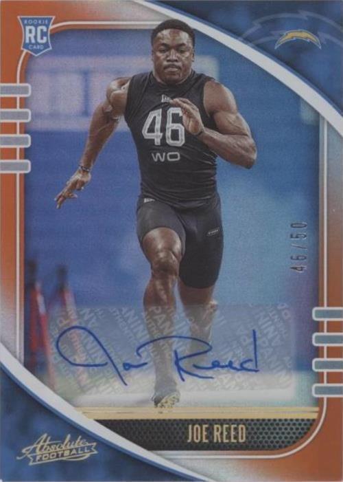 2020 Panini Absolute - Rookie Joe Reed #159 Orange Spectrum Signatures ...