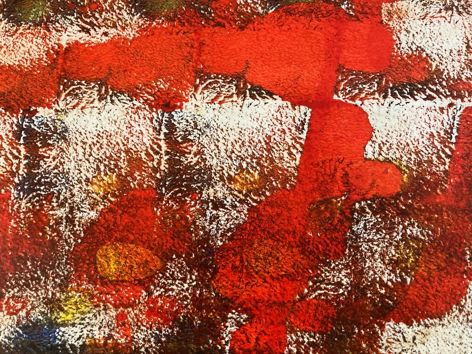 Very Beautiful Oil Painting Paper Abstract Expressionist Signed To ...
