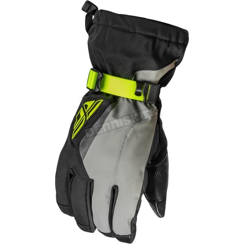 Fly Racing Black/Grey/Hi-Vis Title Gauntlet Gloves - 371-0602M | eBay
