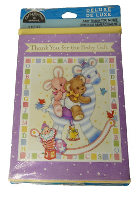 Vintage NOS Hallmark Expressions Thank You For The Baby Gift 8 Cards ...