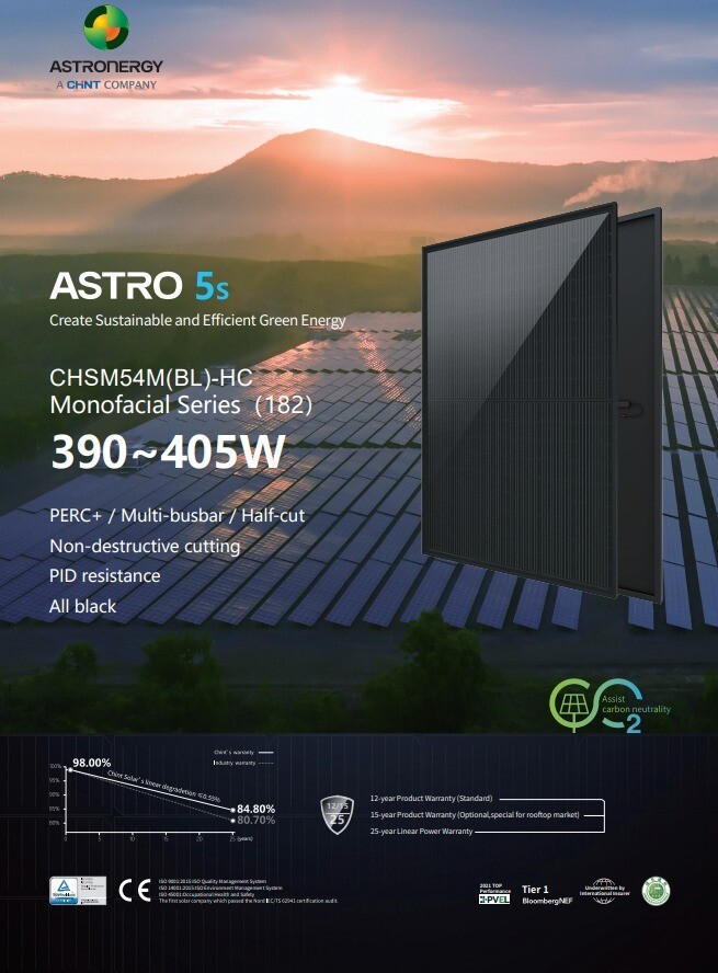 Solarmodule Astronergy Fullblack CHSM54M(BL)-HC 400Wp, mono ...