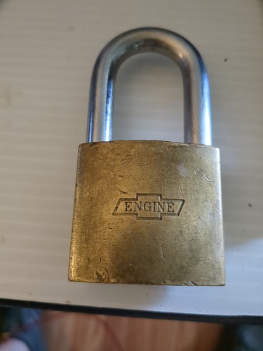 Vintage BEST "BOWTIE" Brass Padlock NO KEY Chevrolet Engine Plant | eBay