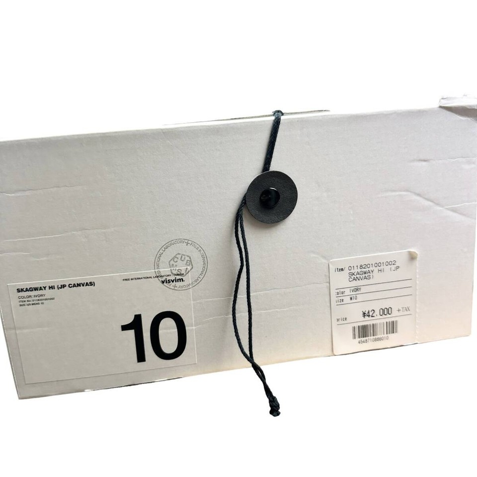 VISVIM Skagway HI Ivory Canvas Sneakers M10 New Unisex Shoes | eBay