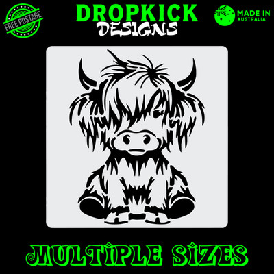 Highland Cow Mylar Stencil – Reusable Craft Template for Painting, DIY ...