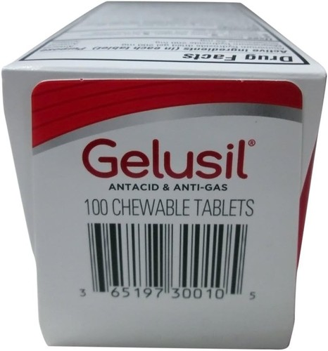 Gelusil Antacid & Anti Gas Tablets for Heartburn Relief, Acid Reflux ...