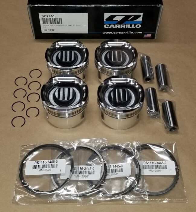 CP SC7451 Pistons for Toyota 5SFE Block with 3SGTE Head 87.5mm x 8.5 ...