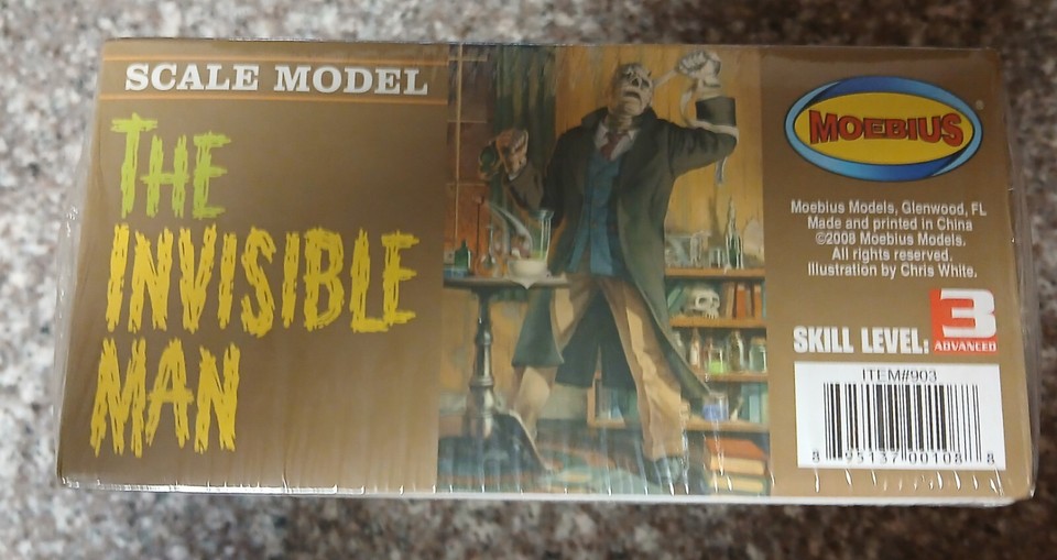 HG Wells Invisible Man Plastic Assembly Kit, 1/8 Scale - Moebius Models ...