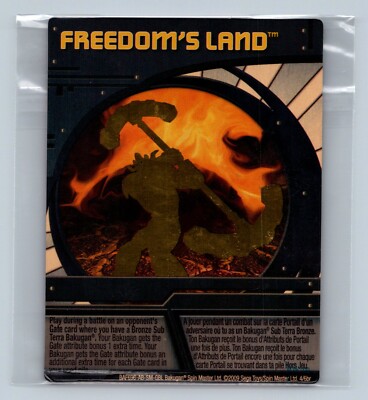 Bakugan Card - Freedom's Land (Hammer Gorem) - Gold Chrome - Battle ...