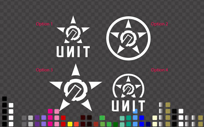 UNIT MX Sticker Decal Banner Ignition Car Windscreen Wall Motocross 5 ...