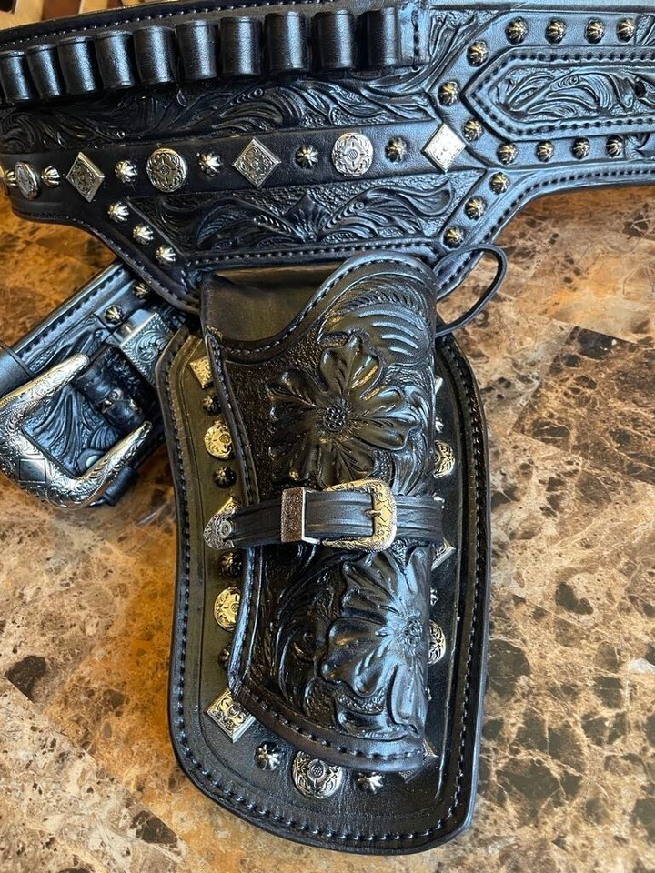 D.A.D CUSTOM LEATHER Hand Tooled The Lone Ranger Single Holster and ...