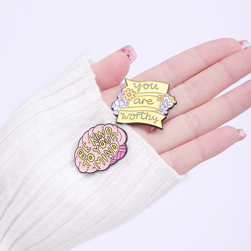 English Letter Badge Brooches Decoration Lapel Pins Clothing Bags ...