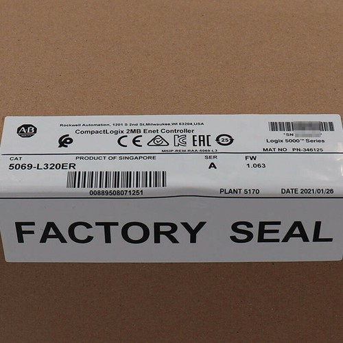 Allen Bradley 5069-L320ER /A CompactLogix 2 MB Enet Controller Sealed ...