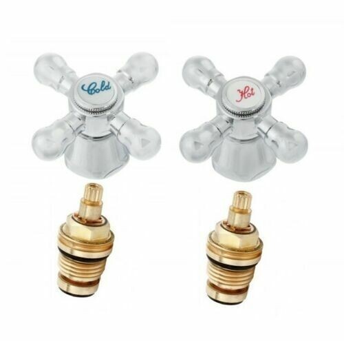 Traditional Metal Tap Reviver Kit 1/2" Replacement tap Heads | eBay UK