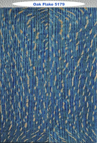 Stabilized Blue Flaky Oak knife scale set #5179, 1911 grips, box wood ...