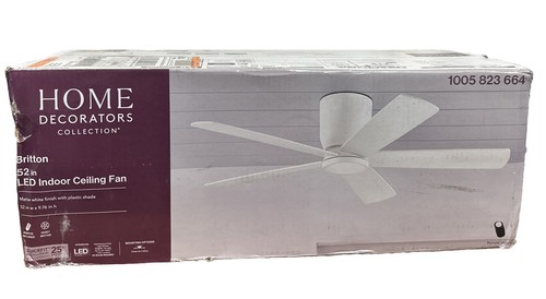 Home Decorators Britton 52 in. Integrated LED Indoor Matte White ...