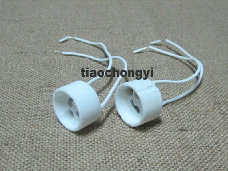 GU10 Socket base led bulb halogen CFL Lamp light holder Wire Connector ...