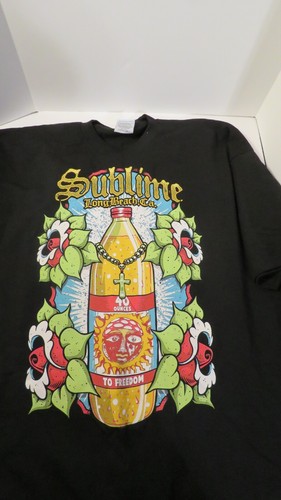 NWoT 2014 Sublime Band Tour 40oz to Freedom Black Graphic T-Shirt Size ...