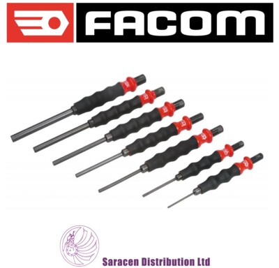 FACOM 7 PIECE SHEATHED DRIFT PUNCH SET 2 - 10MM COMFORT GRIP - 249.GJ7 ...