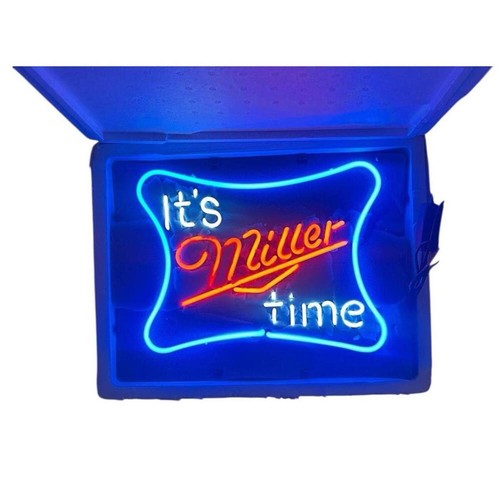 New It's Miller Time Neon Light Sign Beer Cave Gift Lamp Artwork 10x12 ...