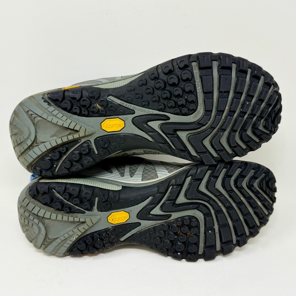 Merrell Vibram Womens Sz 8 1/2 Trail Run Shoes Grey Blue Athletic ...