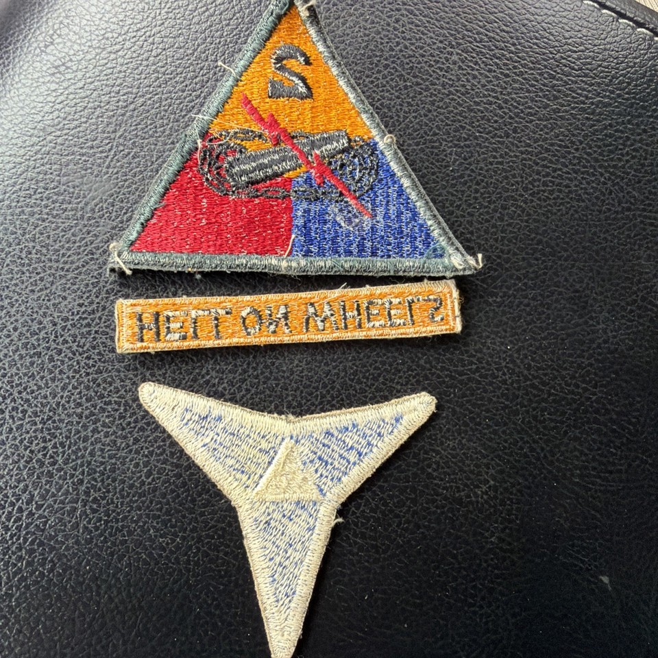 ORIGINAL WWII WW2 US ARMY 2ND ARMORED DIVISION PATCH-NORMANDY D-DAY ...