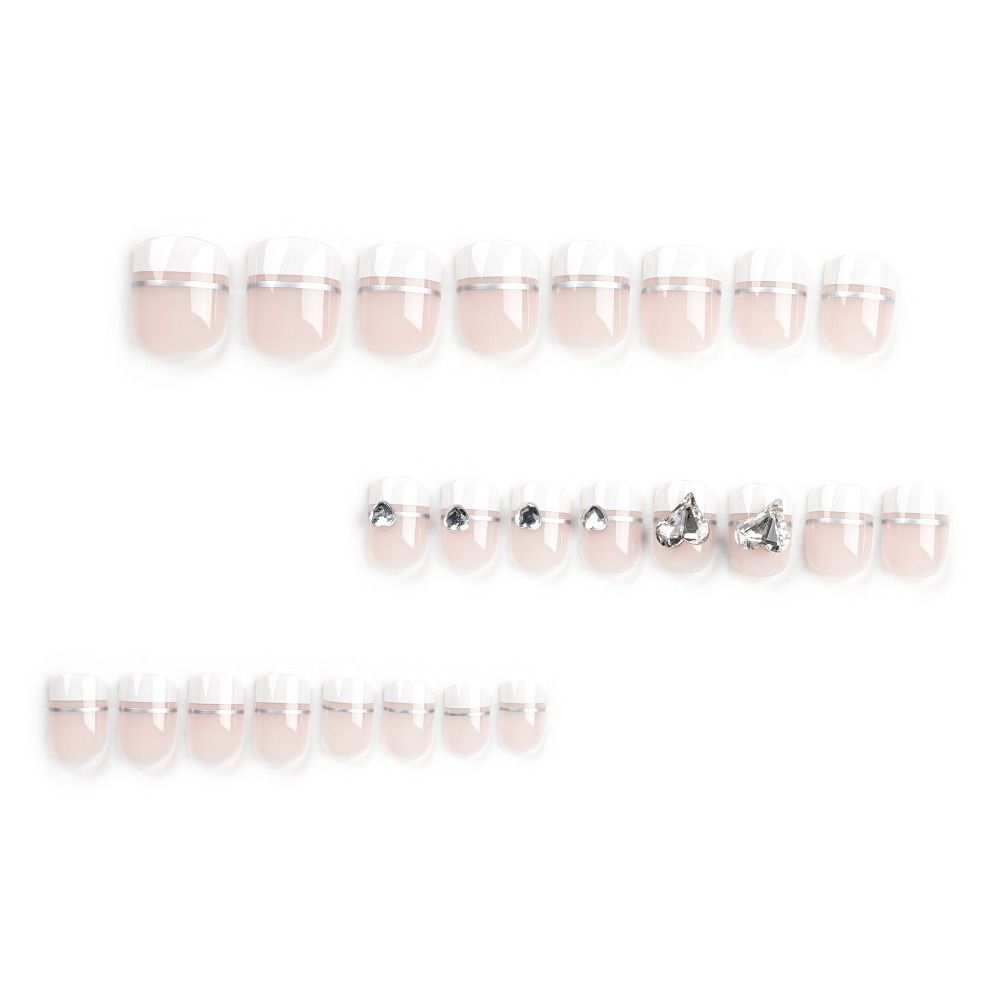 French False Nails White Edge Nail Tips Fashion Fake Nails for DIY | eBay