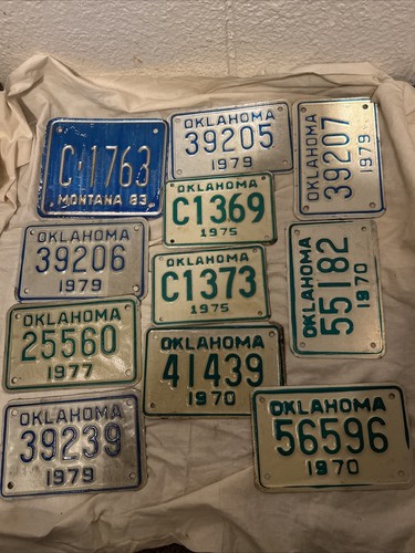 vintage Motorcycle license plates Lot 11 Count | eBay