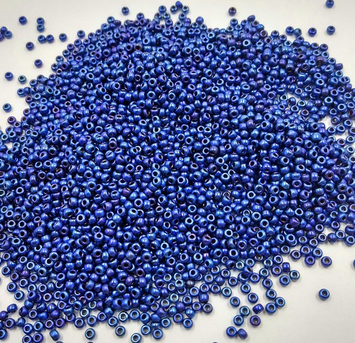 Vintage 11/0 Metallic Dark Lavender Blue Iris TOHO Glass Seed Beads 29 ...