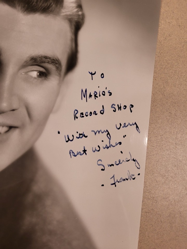 Frank Verna Autograph To Mario's Record Shop With My Very Best Wishes 7 ...