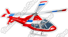 Red Helicopter Pilot Flying Air Copter Car Bumper Vinyl Sticker Decal 6 ...